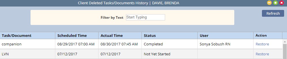 Client Chart Overview - Help Center