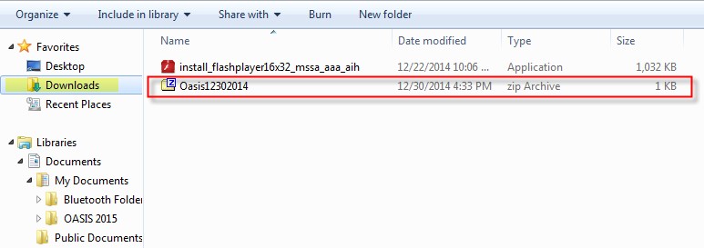 Downloading OASIS Export File - Help Center
