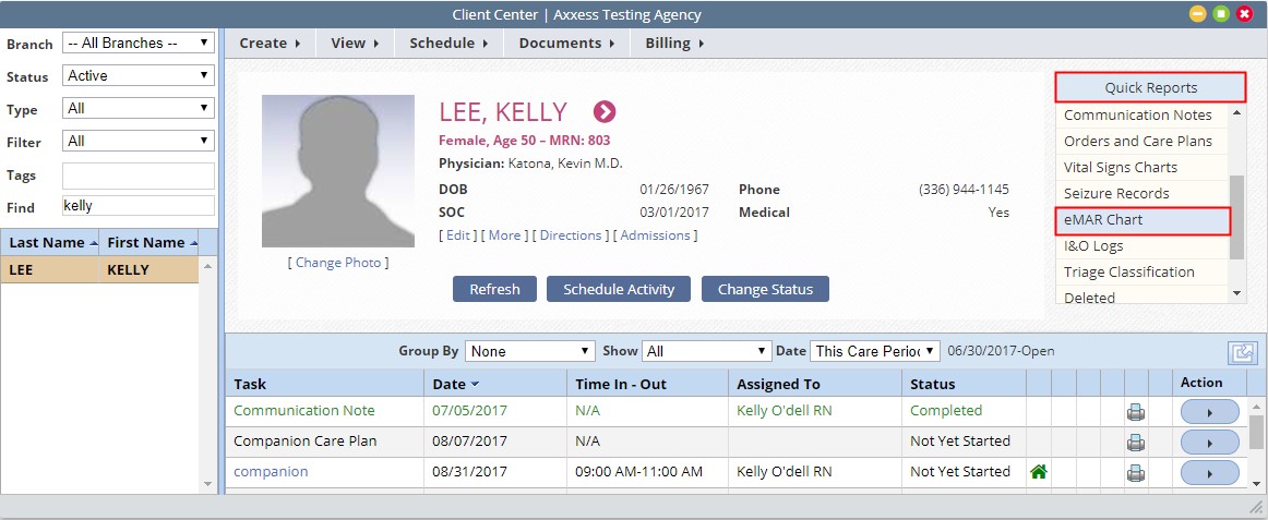 HomeCare eMAR Chart Tutorial - Help Center
