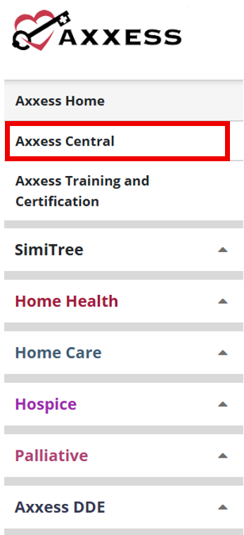 Signing In and Out - Axxess Central